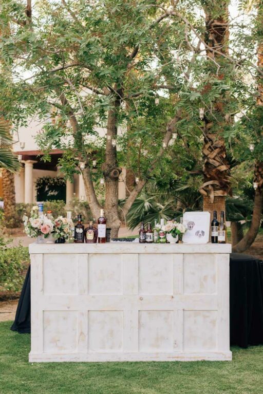 Distressed White Bar | RSVP Party Rentals - Bars & Backbars