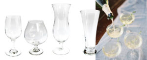 Glassware at RSVP Party Rentals