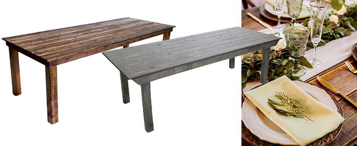 Tables at RSVP Party Rentals